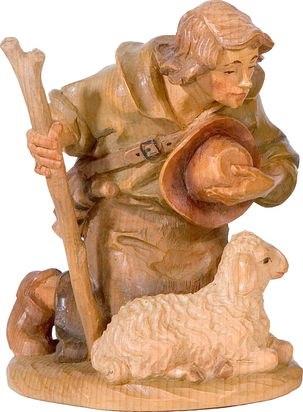 Knee. Shepherd with Stick and Sheep
