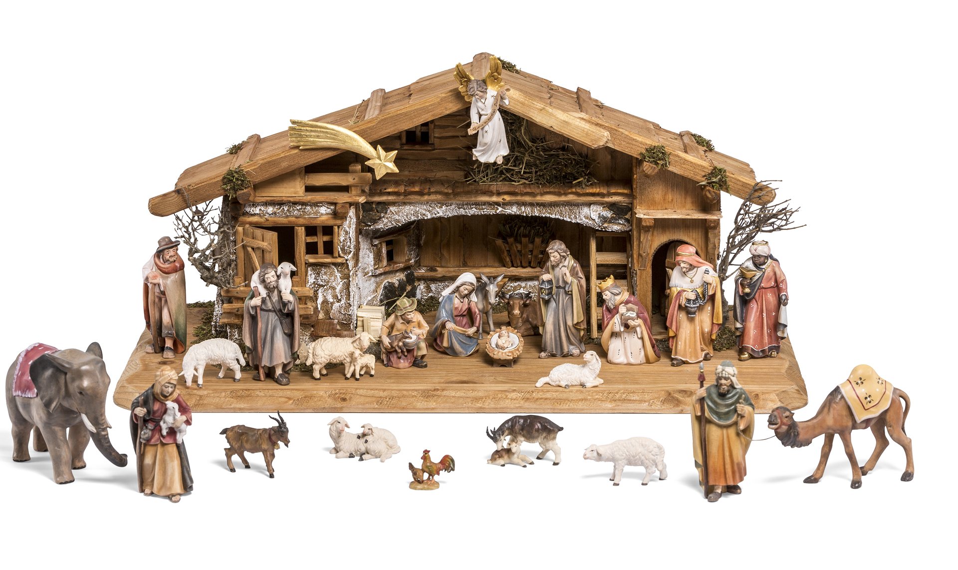 Set 25 pieces with Nativity Stable Duleda
