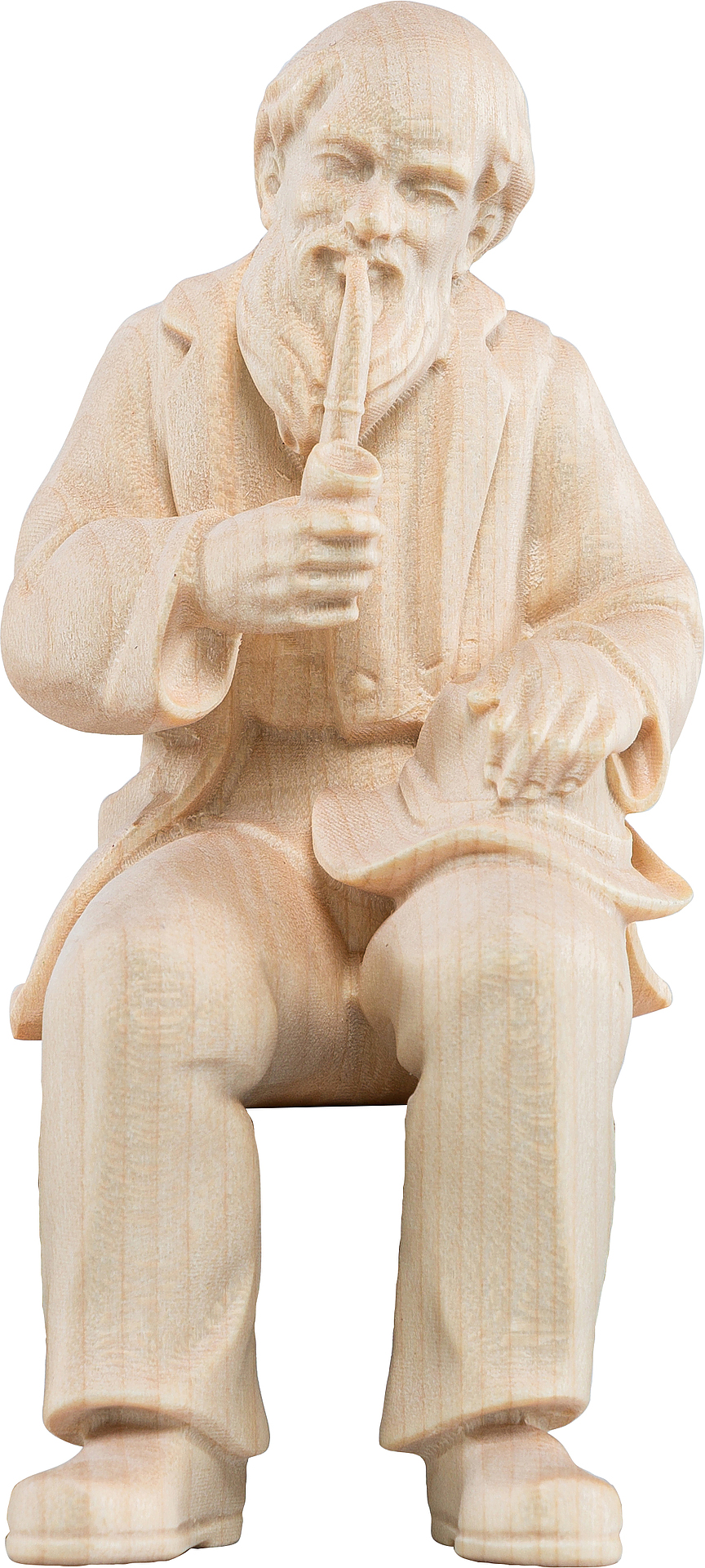 Old man with cap and pipe