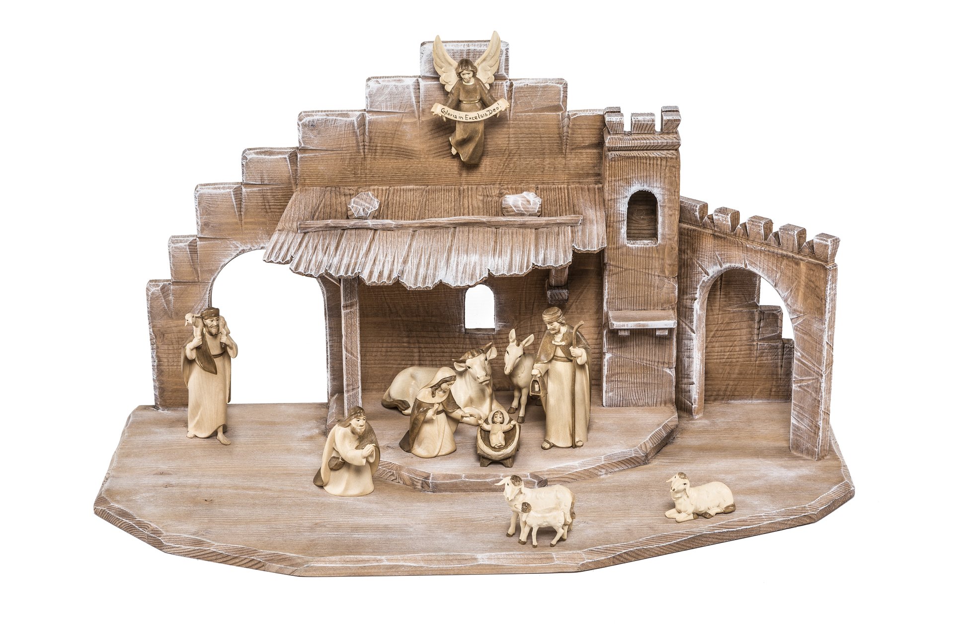 Set 10-teilig mit Krippenstall Orientalisch Modern - Lignoma-Krippe ...