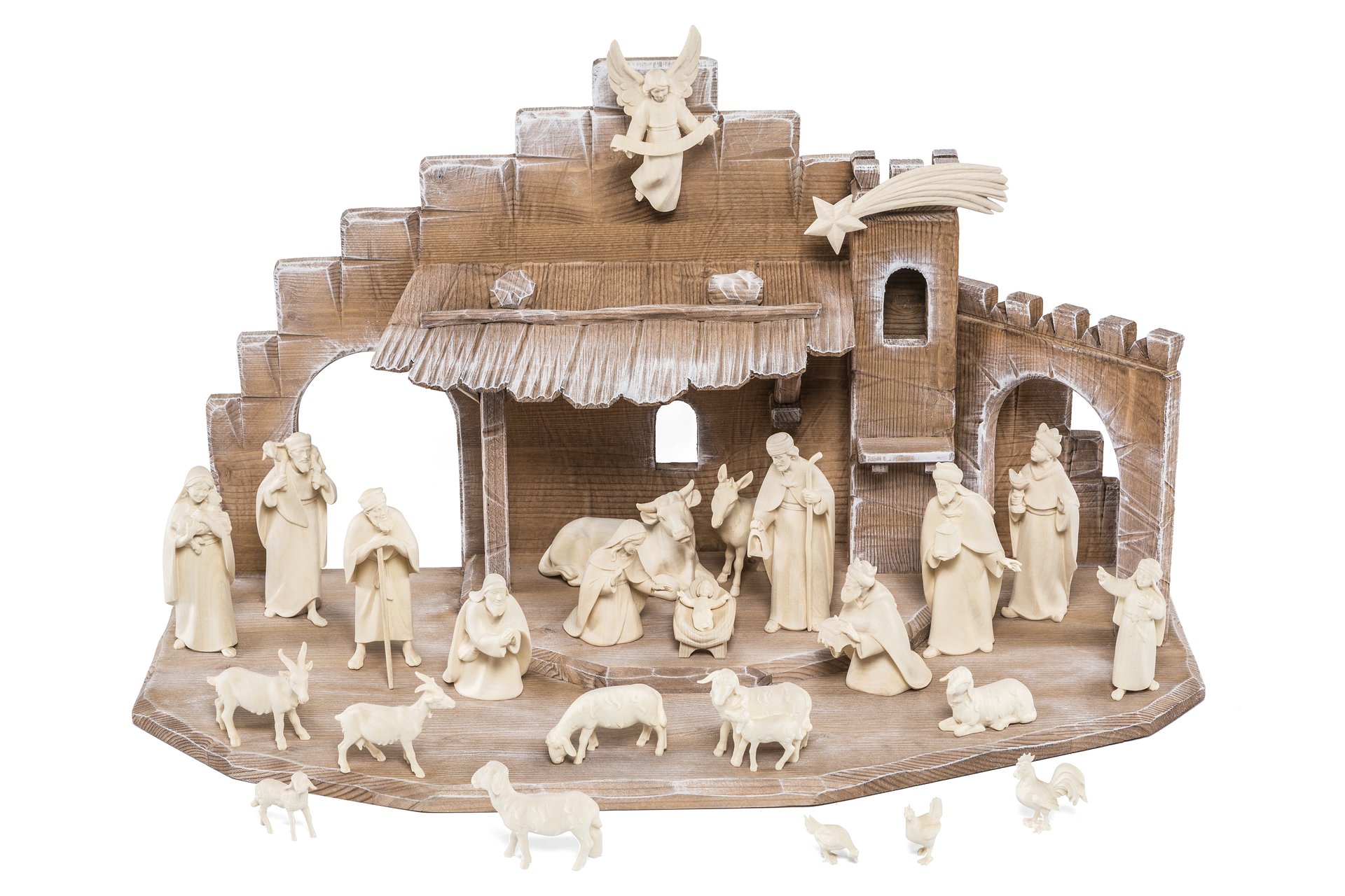 Set 25-teilig mit Krippenstall Orientalisch Modern - Lignoma-Krippe ...