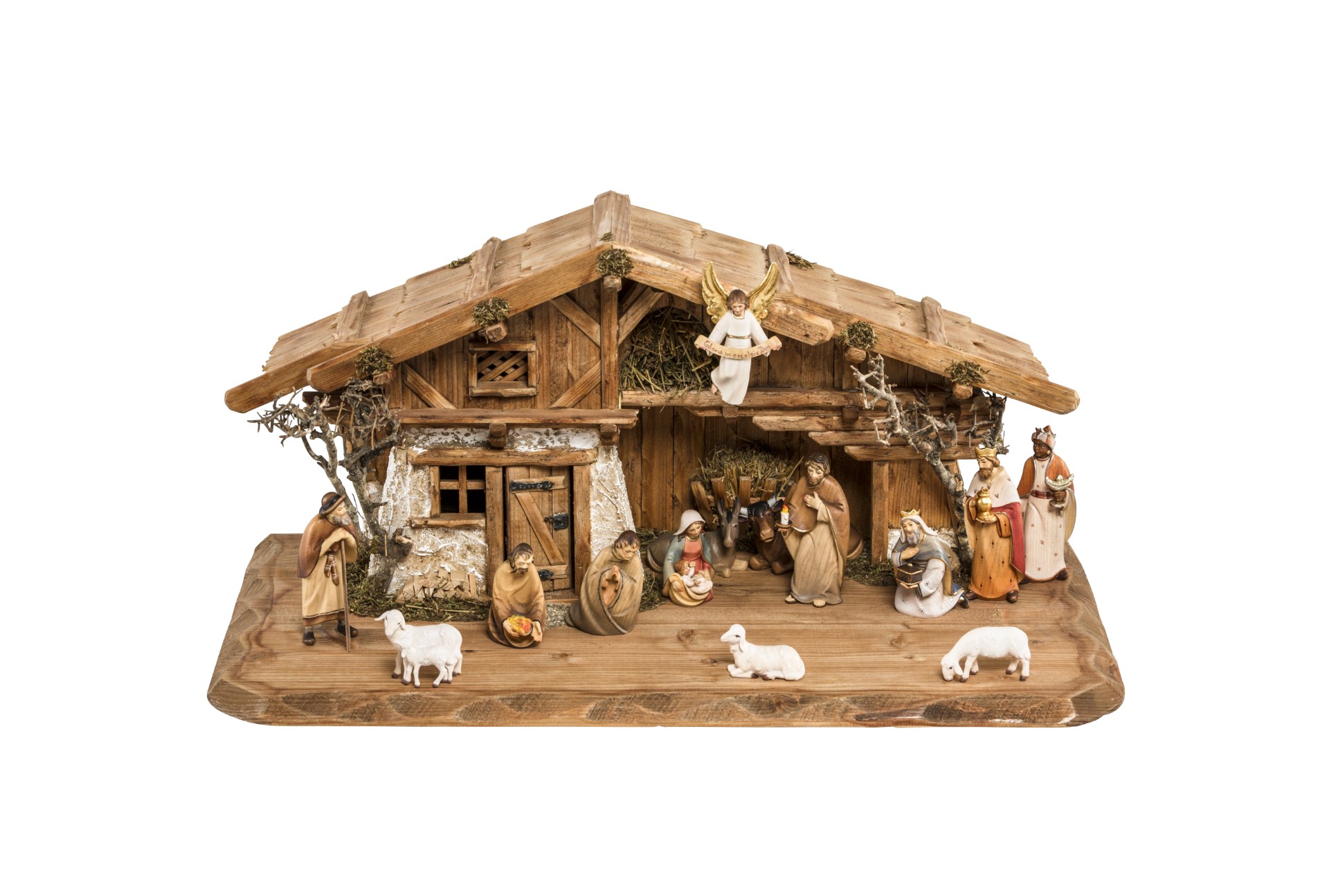 Set 15-teilig mit Krippenstall - Harmonie-Krippe