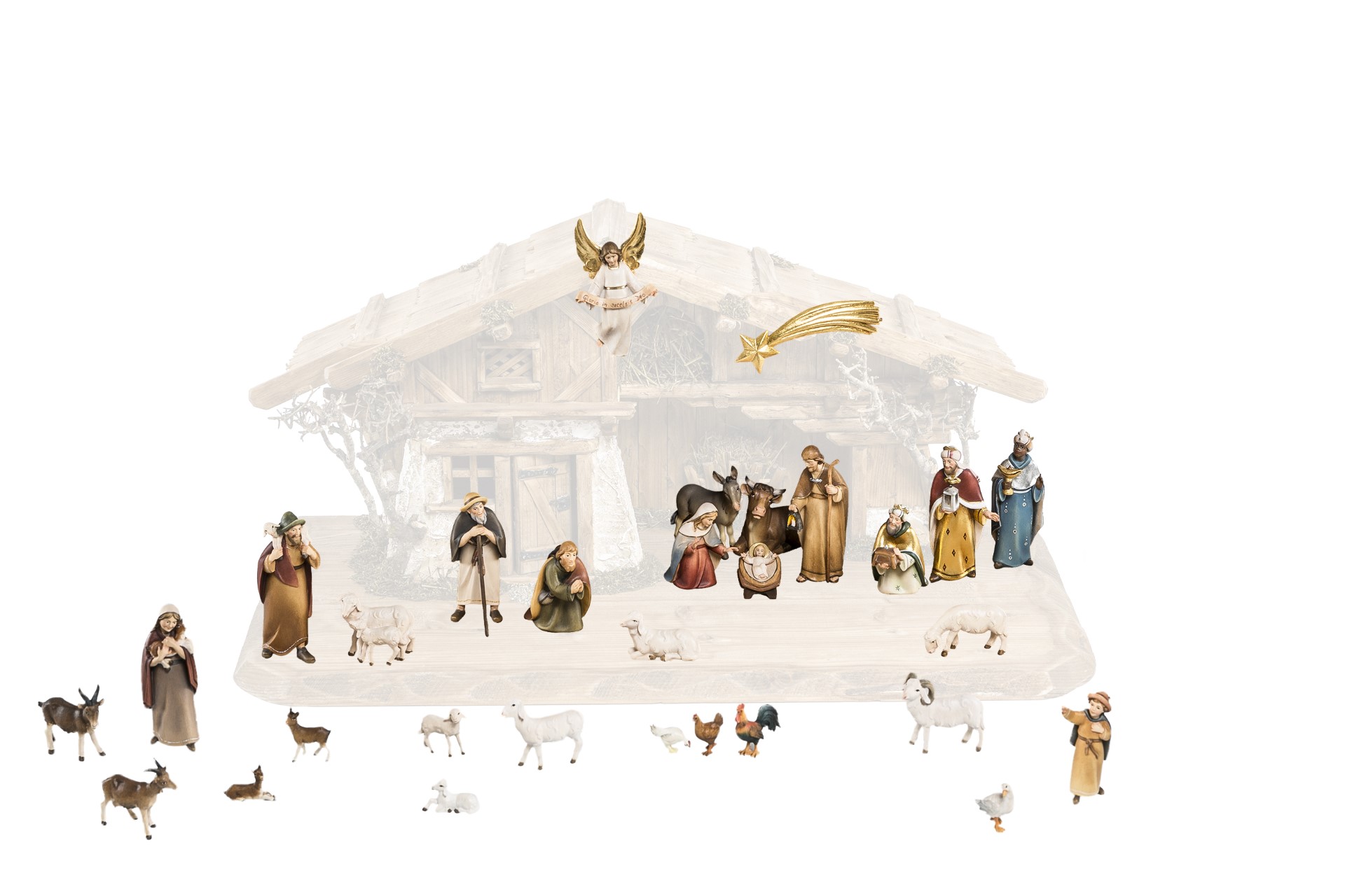 Set 30-teilig - Lignoma-Krippe Alpenländisch