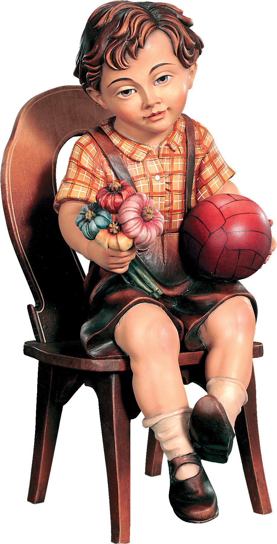 Junge mit Ball & Blume