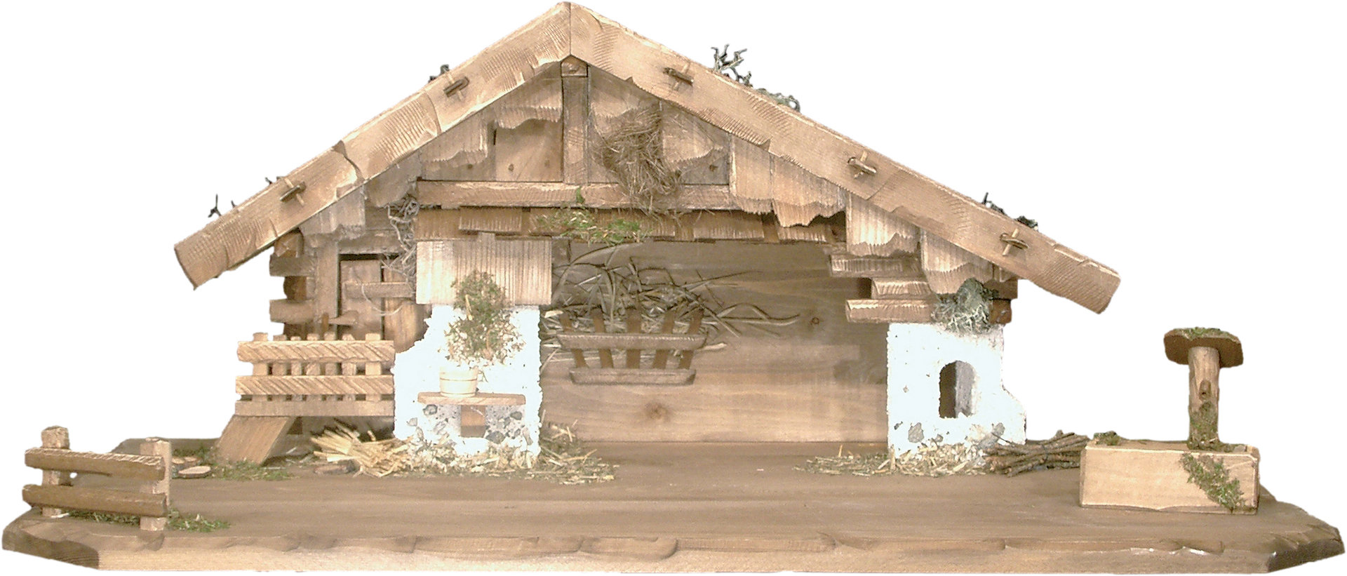 Krippenstall "Karl Demetz" aus Holz für Ihre Krippe