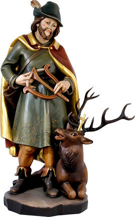 Heiliger Hubertus - geschnitzte Holzfigur - ab 49